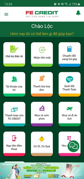 Ứng dụng FE CREDIT: Vay tiền online, mua bảo hiểm, mở thẻ tín dụng ...