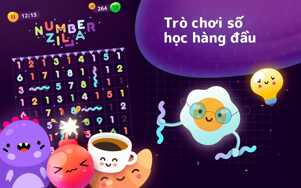 Tải game Numberzilla - Câu đố số | Hướng dẫn cách chơi