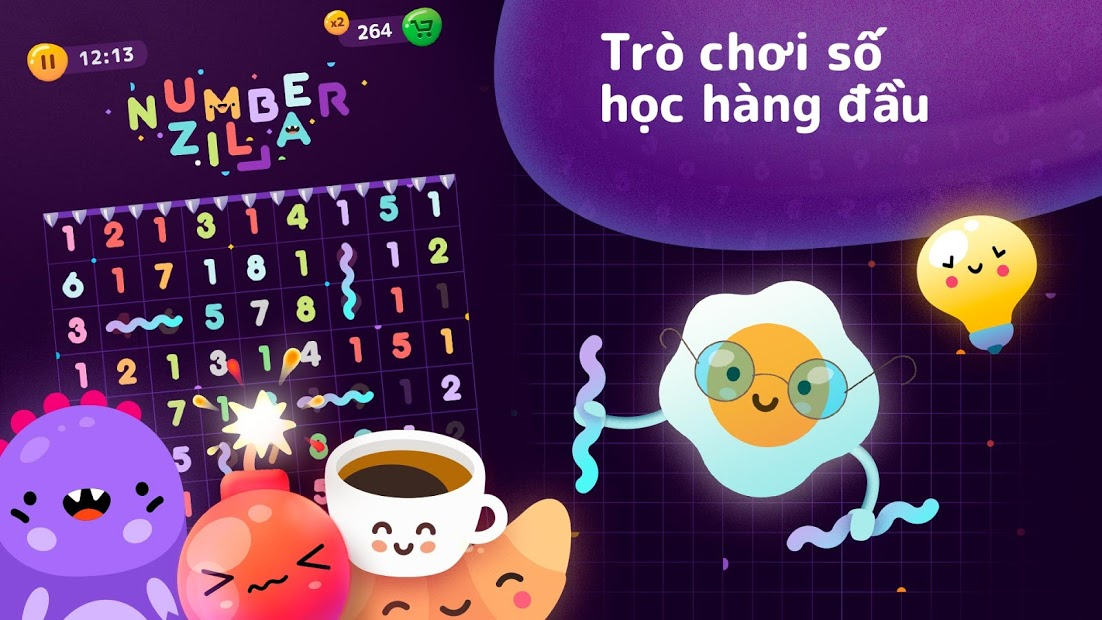 Tải game Numberzilla - Câu đố số | Hướng dẫn cách chơi