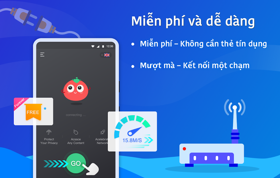 VPN Tomato miễn phí - Ứng dụng truy cập mạng chặn nhanh