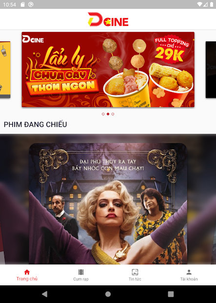 Dcine Cinemas - Ứng dụng đặt vé xem phim của Dcine