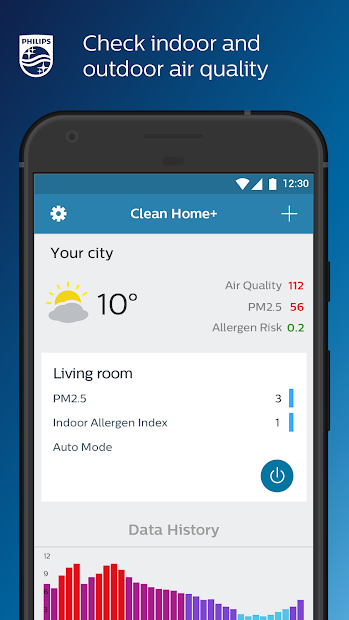 Clean Home+: Ứng dụng giám sát chất lượng không khí của Philips