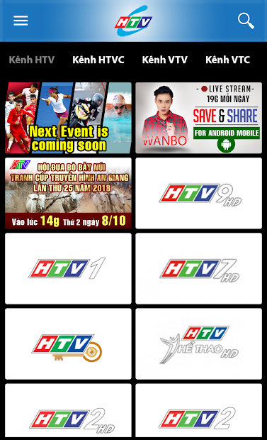 Tải HTVC - Xem TV mọi lúc mọi nơi cùng truyền hình cáp HTV