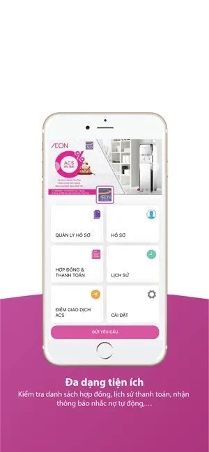 ACS Mobile - Ứng dụng kiểm tra hợp đồng, thanh toán của tập đoàn AEON