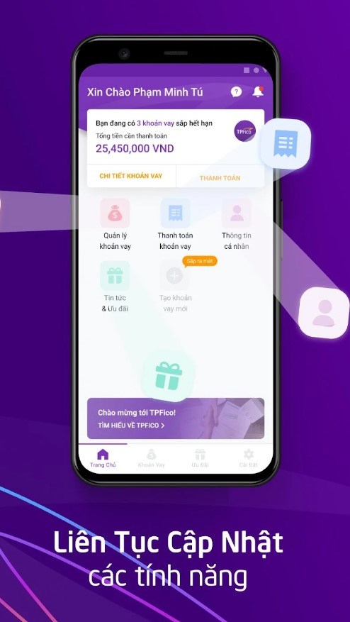 TPFico - Ứng dụng truy vấn khoản vay mọi lúc thuộc quản lý của TPBank