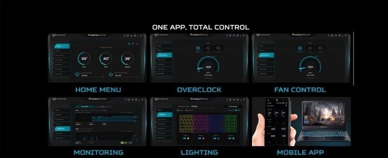 Predator Sense - Ứng dụng điều khiển laptop gaming Helios