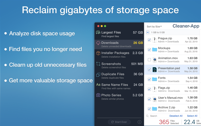 Cleaner App - Phần mềm dọn dẹp, tối ưu hóa hệ thống trên MacBook