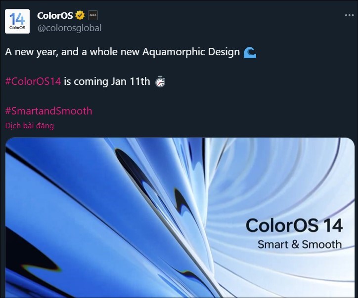OPPO tiết lộ ngày ra mắt chính thức của ColorOS 14