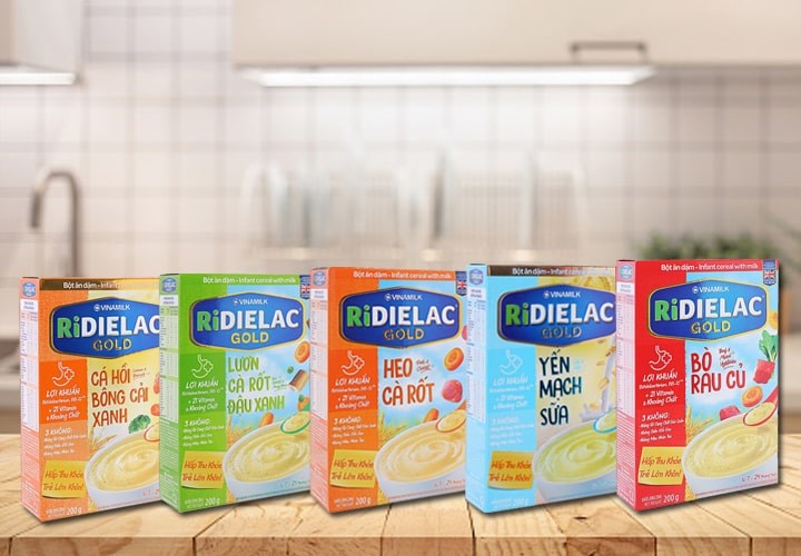 Bột ăn dặm Ridielac Gold dinh dưỡng, đủ vị, giảm giá, ưu đãi hấp dẫn 10 ...