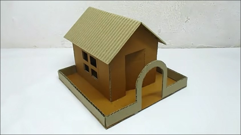 5 cách làm nhà bằng bìa cát tông, thùng giấy đơn giản cho bé