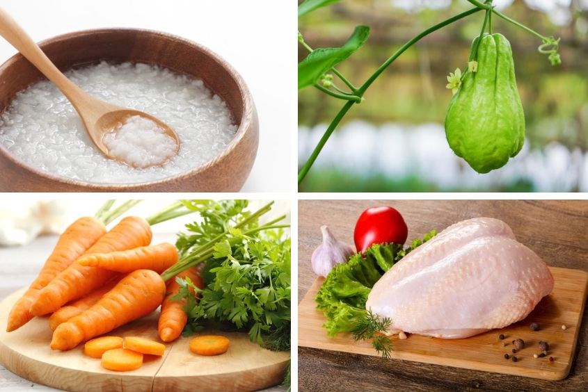 05 công thức nấu cháo su su cho bé ăn dặm ngon và đơn giản