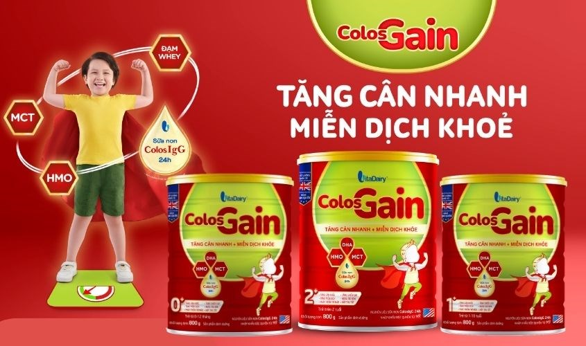 Review sữa Colos Gain có tốt không? Có tăng cân không? Cách pha sữa