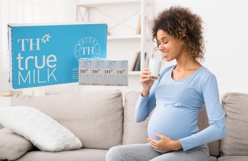 Mẹ bầu uống sữa TH true MILK không đường được không?