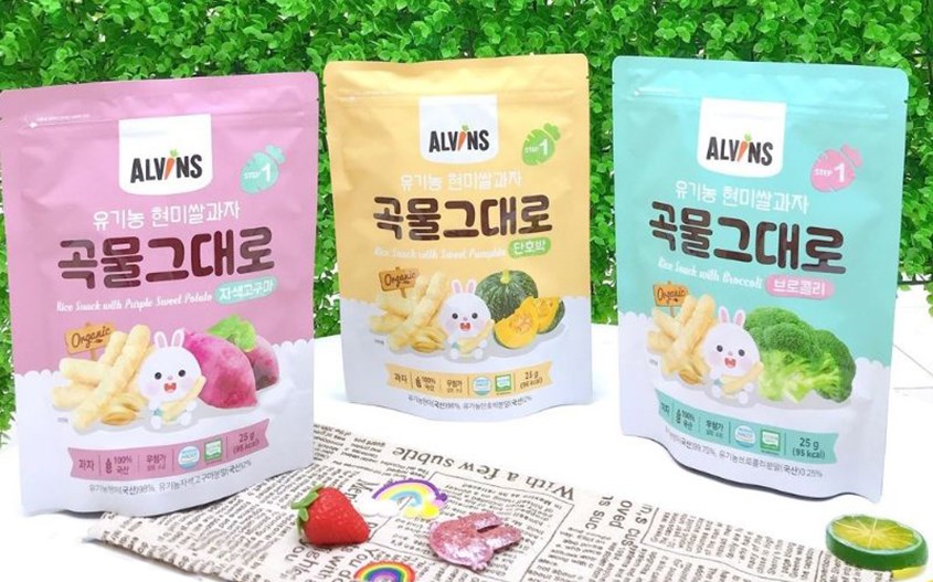 Bánh gạo hữu cơ Alvins - Bánh ăn dặm giàu dưỡng chất cho bé
