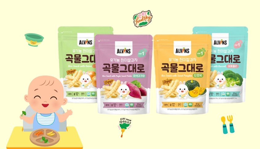 Bánh gạo hữu cơ Alvins - Bánh ăn dặm giàu dưỡng chất cho bé