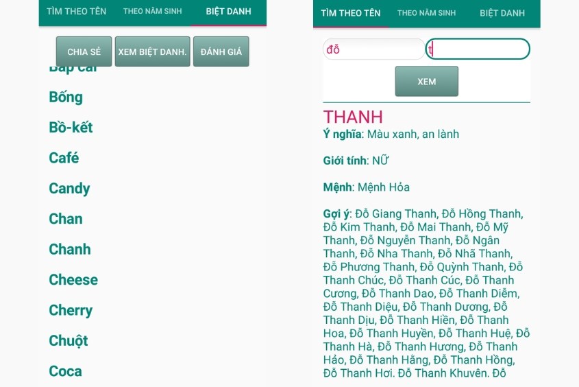 Gợi ý các phần mềm đặt tên cho con phổ biến trên iOS và Android