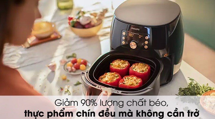 7 lý do nên mua nồi chiên không dầu Philips HD9860/90 XXL cao cấp