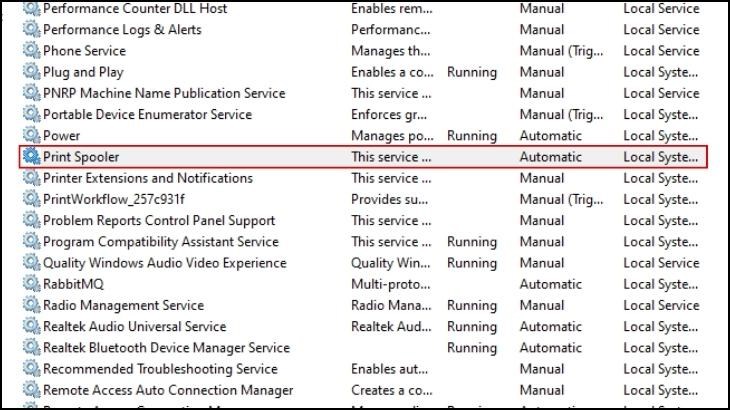 8 cách sửa lỗi “The Print Spooler Service is not running” khi in