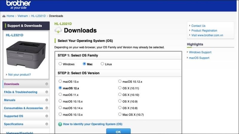 Hướng dẫn cài máy in Brother HL-L2321D đơn giản, chi tiết