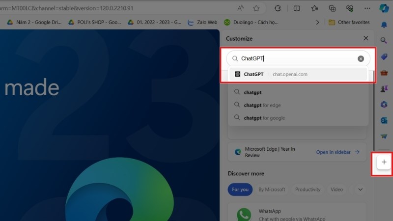 Cách thêm ChatGPT vào thanh Sidebar Microsoft Edge sử dụng nhanh chóng