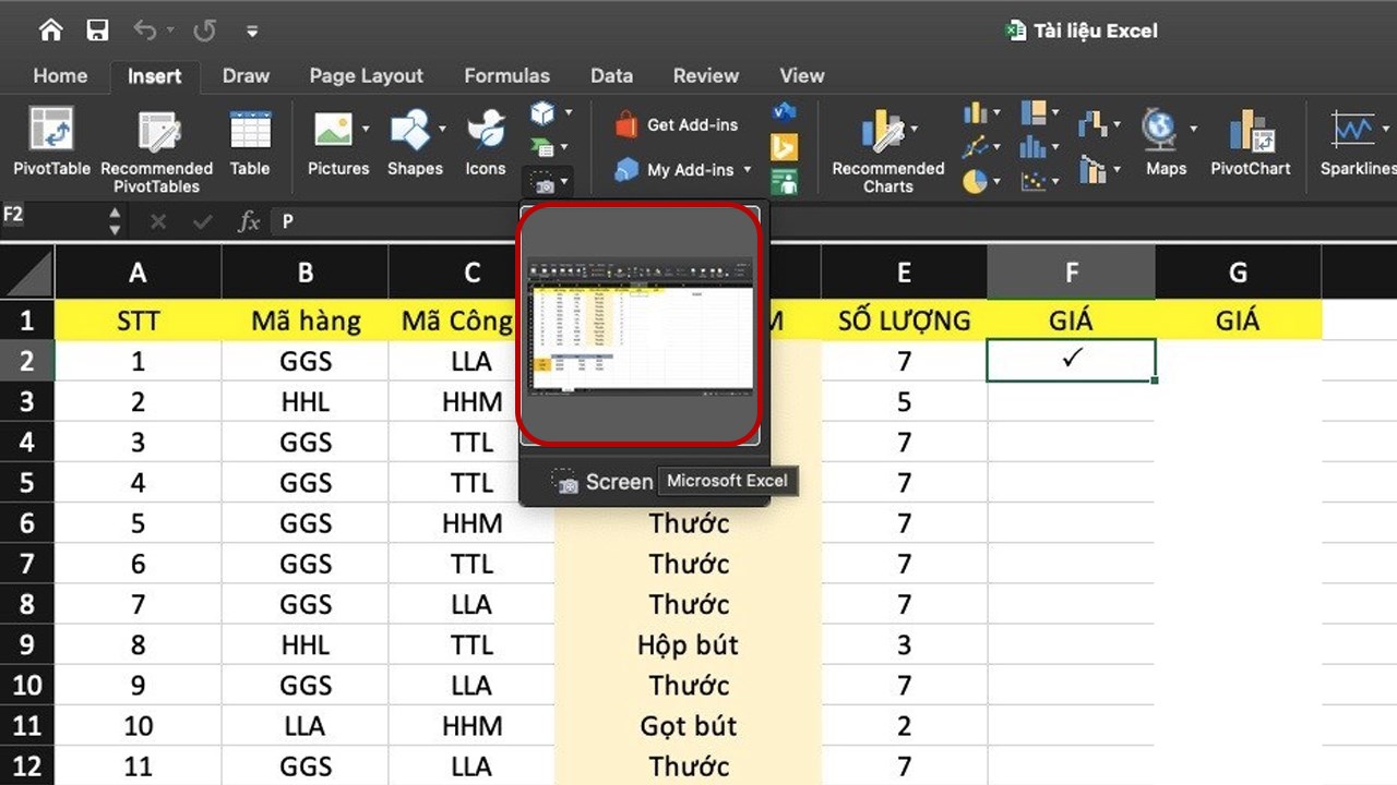 Cách chụp ảnh màn hình trong Excel chỉ với vài thao tác cực đơn giản