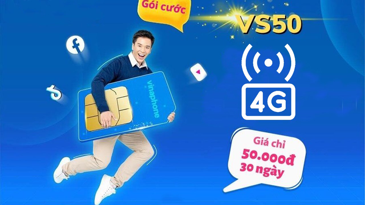 Cách đăng ký VS50 VinaPhone giải trí, nhận data với lưu lượng lớn