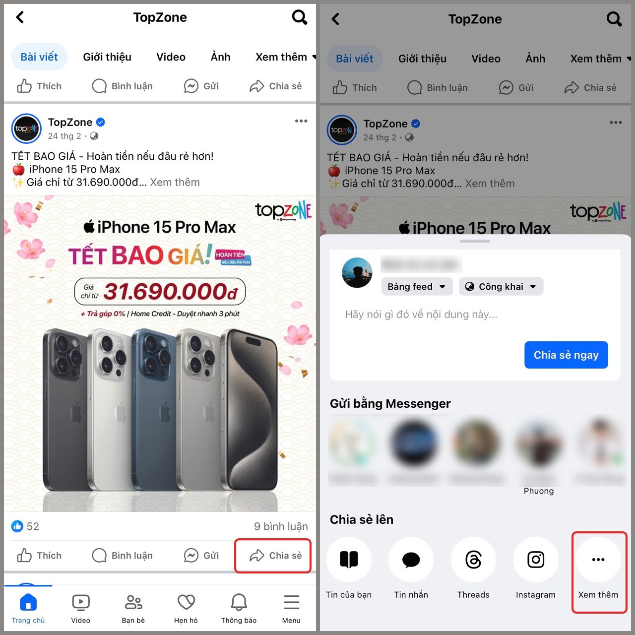 Cách chuyển bài đăng từ Facebook sang Zalo nhanh chóng và hiệu quả