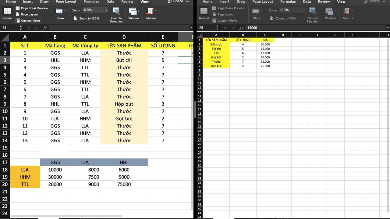 2 cách so sánh dữ liệu 2 file Excel để kiểm tra sự khác biệt dễ dàng