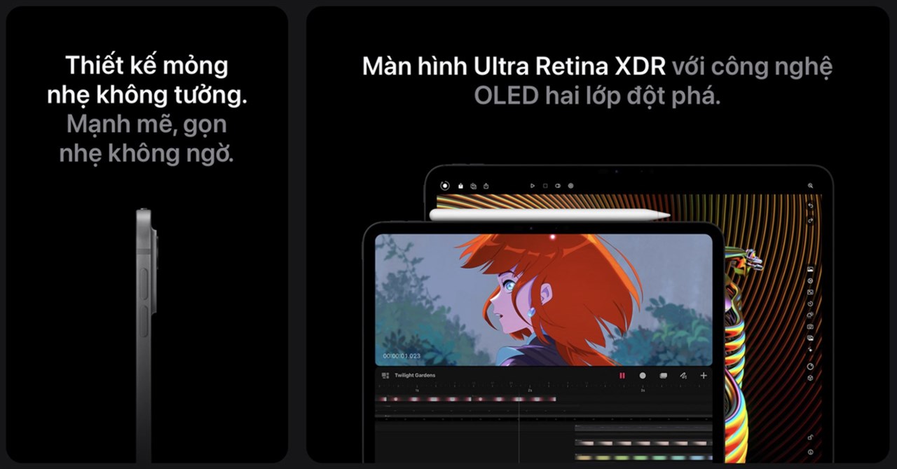 iPad Pro M4 cấu hình cực khủng, siêu mỏng, hỗ trợ trả góp 0%