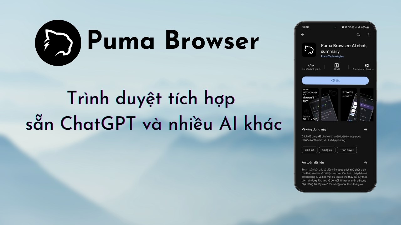 Cách sử dụng trình duyệt Puma Browser , có tích hợp sẵn trí tuệ nhân t – Cửa hàng bán lẻ Phụ ...