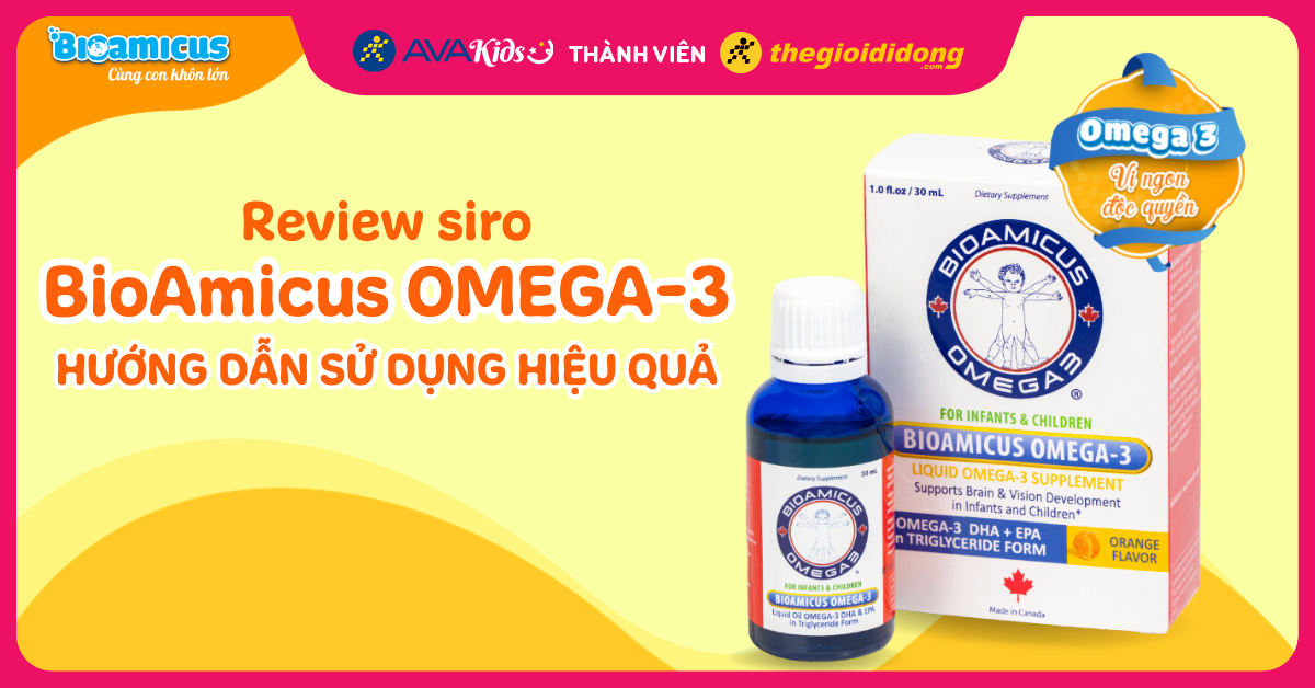 Review BioAmicus Omega-3 chi tiết và hướng dẫn sử dụng đúng cách