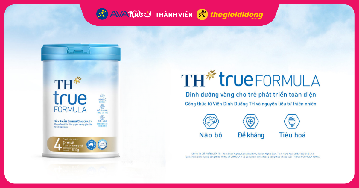 Sữa bột cho bé TH true Formula sắp có mặt tại AVAKids