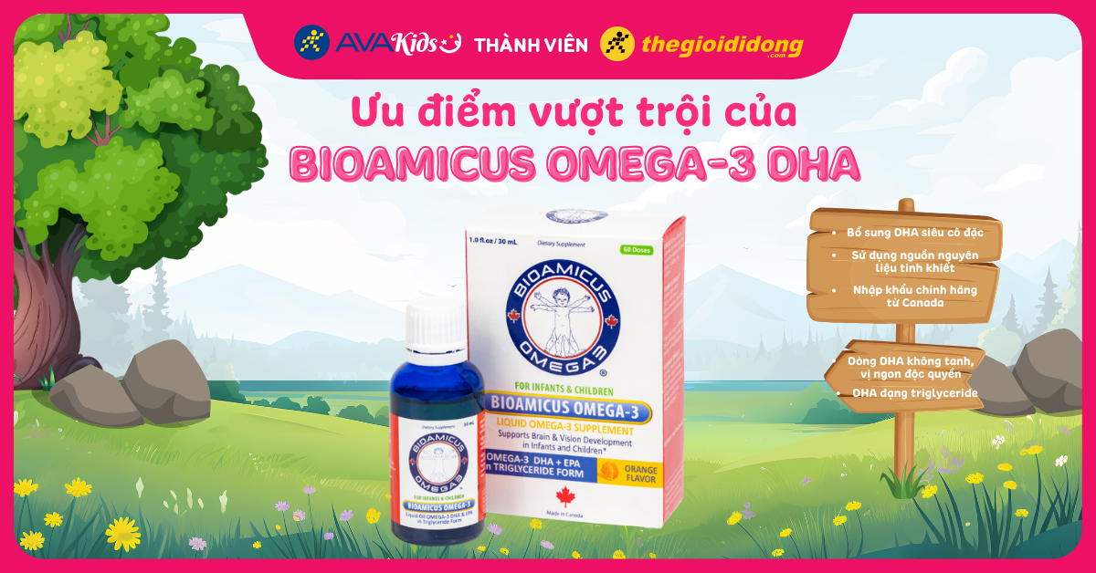 Những ưu điểm vượt trội của BioAmicus Omega-3 DHA. Có mang lại hiệu