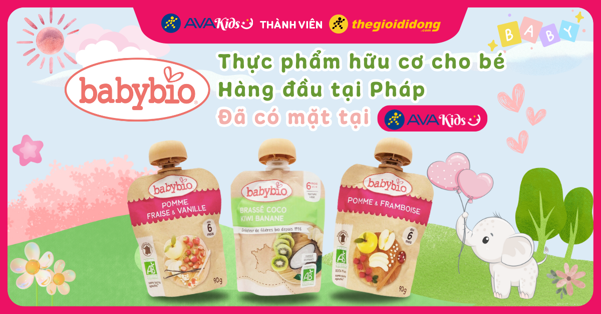 Babybio - Thương hiệu thực phẩm hữu cơ tại Pháp đã có mặt tại AVAKids