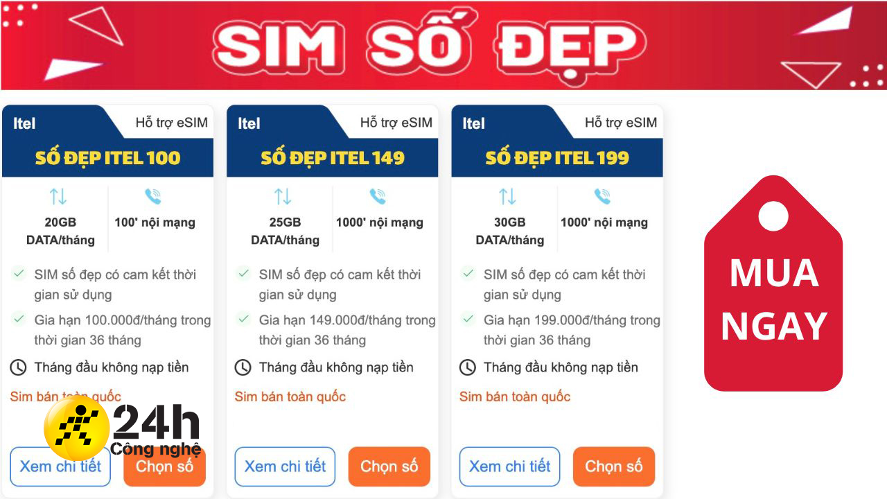 SIM số đẹp iTel - Nâng tầm sang trọng, mang lại may mắn