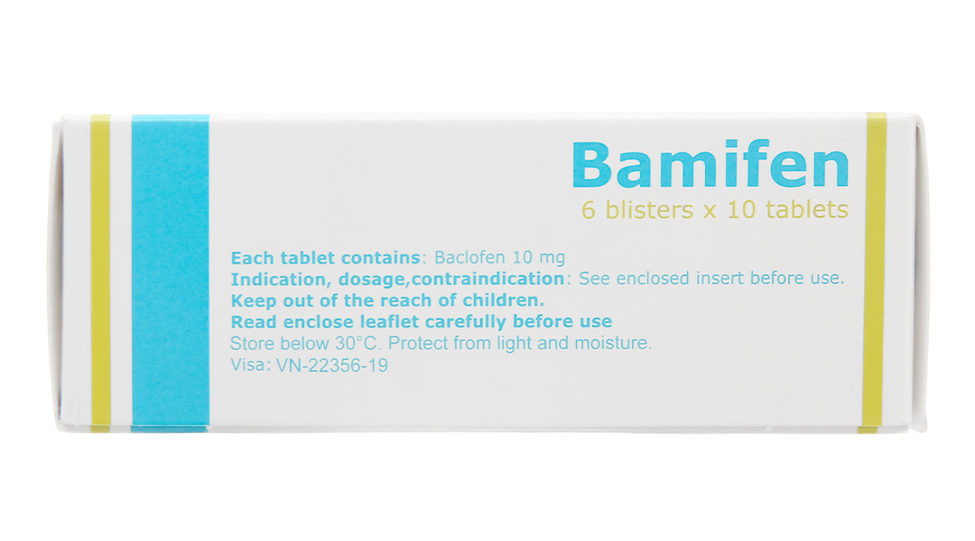 Bamifen 10mg giãn cơ, giảm co cứng cơ vân (6 vỉ x 10 viên) - 08/2024 ...