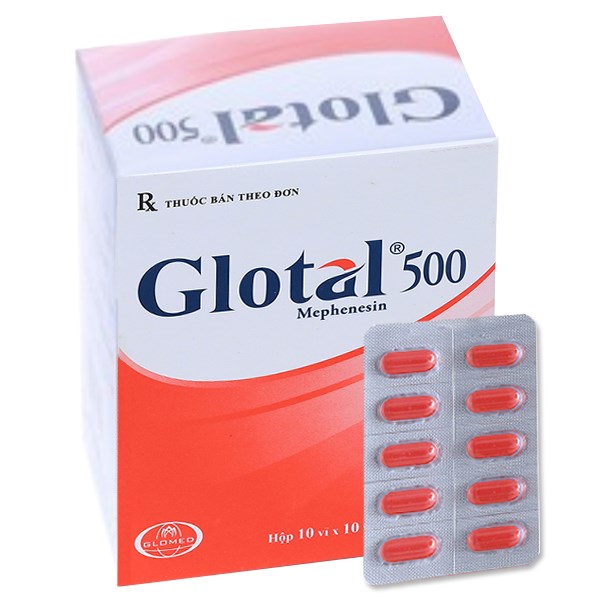 Glotal 500 giãn cơ, trị triệu chứng đau do co thắt cơ (10 vỉ x 10 viên ...