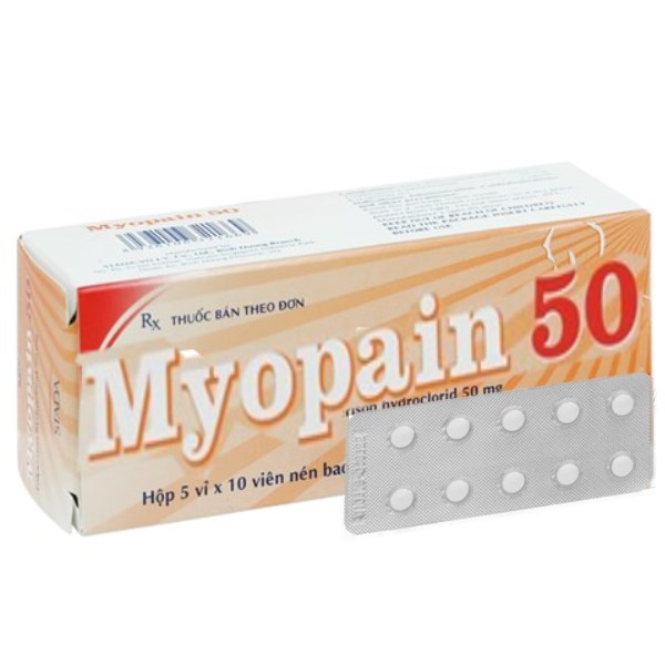 Myopain 50mg trị triệu chứng co cứng sau đột quỵ ở người lớn (5 vỉ x 10 ...
