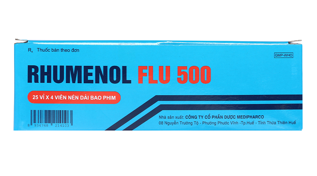 Thuốc Rhumenol Flu 500 vỉ 4 viên-Nhà thuốc An Khang