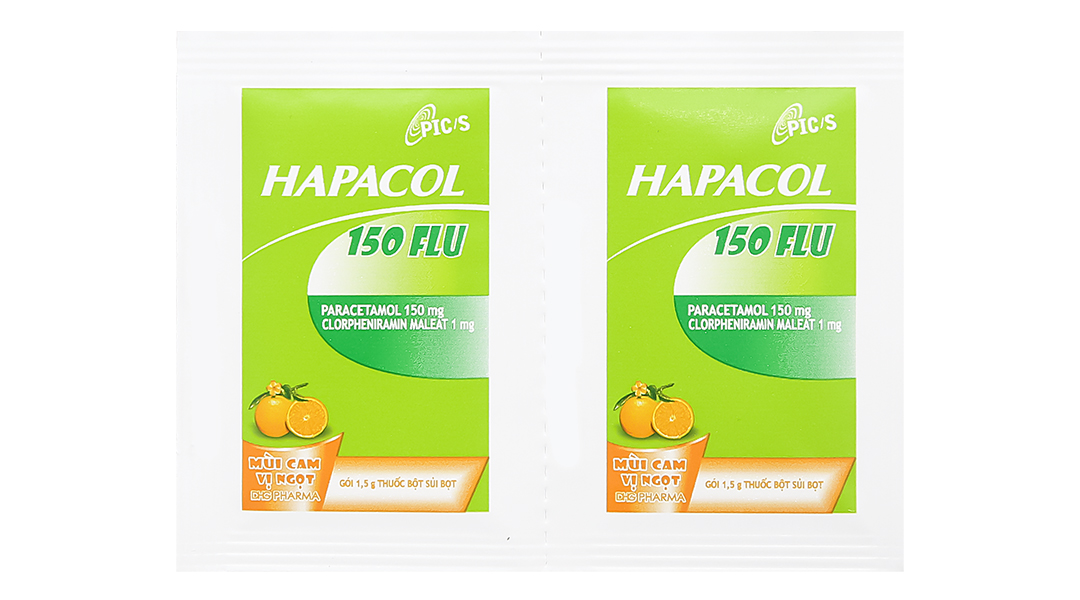 Thuốc cốm sủi bọt Hapacol 150 Flu trị cảm lạnh, cảm cúm hộp 24 gói - 02 ...