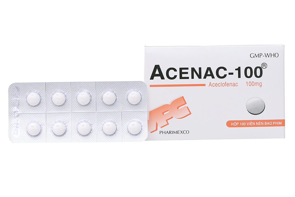 Acenac -100mg giảm đau, kháng viêm xương khớp (10 vỉ x 10 viên) - 06/ ...