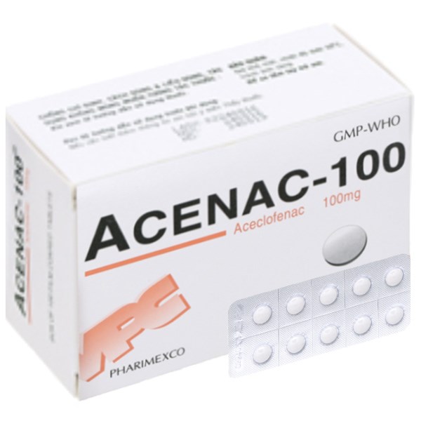 Acenac -100mg giảm đau, kháng viêm xương khớp (10 vỉ x 10 viên) - 11/ ...