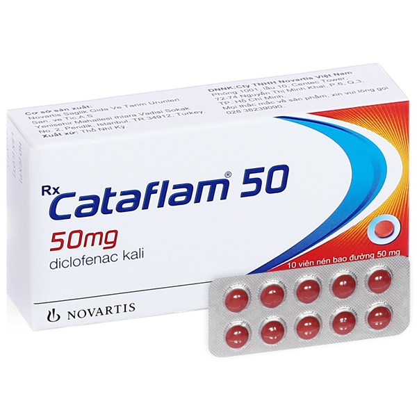 Cataflam 50mg giảm đau, kháng viêm cấp tính(1 vỉ x 10 viên) - 09/2024 ...