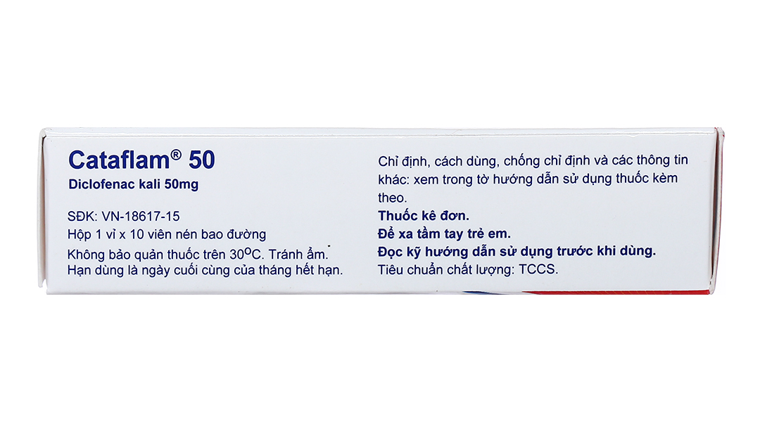 Cataflam 50mg giảm đau, kháng viêm cấp tính(1 vỉ x 10 viên) - 08/2024 | nhathuocankhang.com