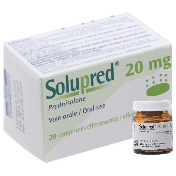 Solupred 20mg thuốc kháng viêm chai 20 viên - 02/2025 | nhathuocankhang.com