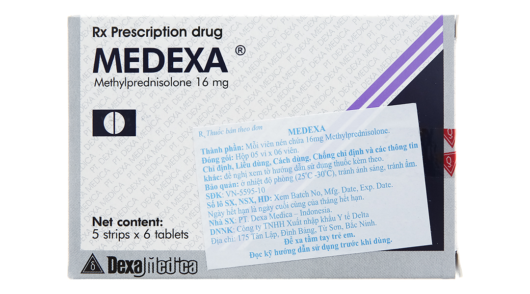 Medexa 16mg thuốc kháng viêm (5 vỉ x 6 viên) - 08/2024 | nhathuocankhang.com