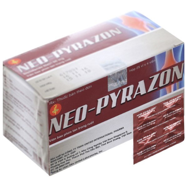 Neo Pyrazon giảm đau, kháng viêm xương khớp (25 vỉ x 4 viên) - 11/2024 ...