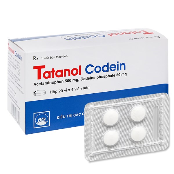 Tatanol Codein trị các cơn đau trong đau thắt lưng, đau đầu (20 vỉ x 4 ...