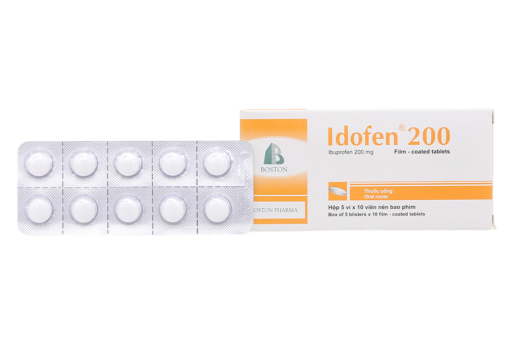 Idofen 200 giảm đau, kháng viêm, hạ sốt (5 vỉ x 10 viên) - 08/2024 ...