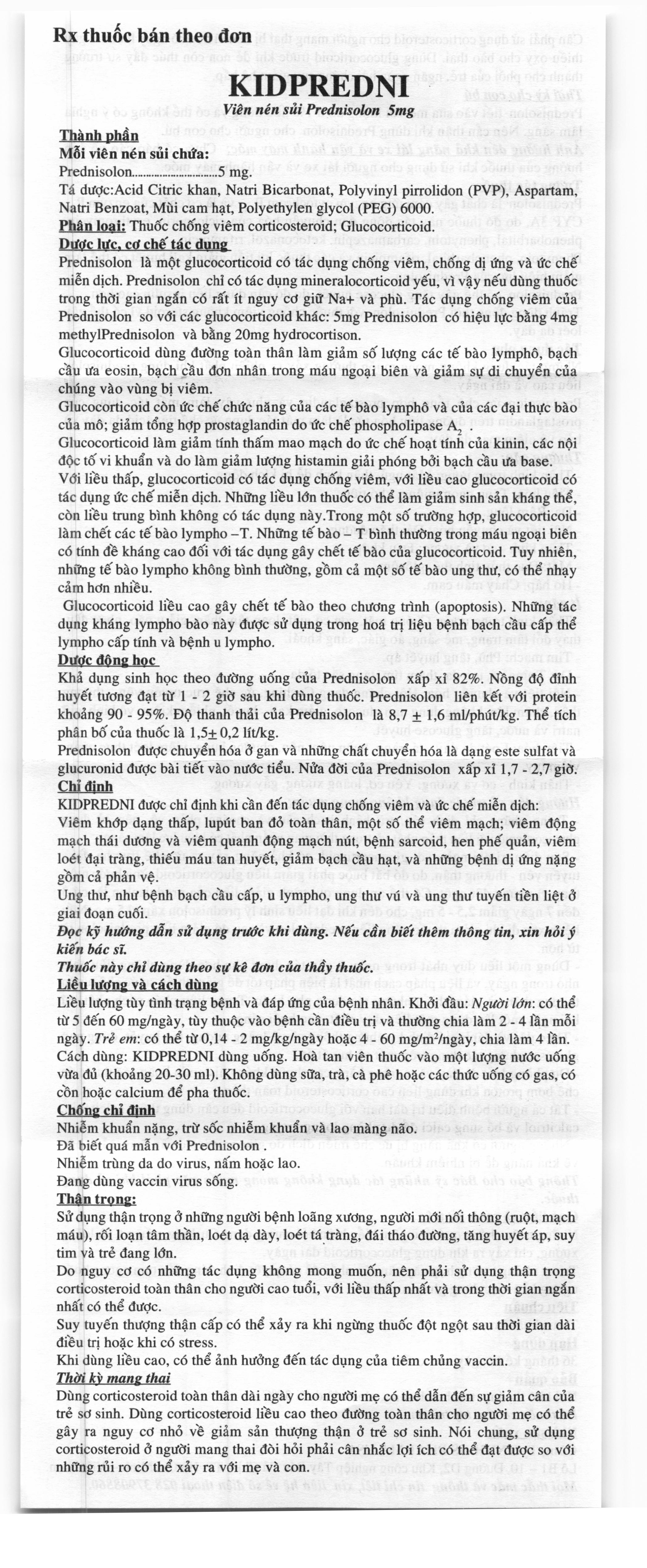 Thuốc Kidpredni hộp 50 viên-Nhà thuốc An Khang